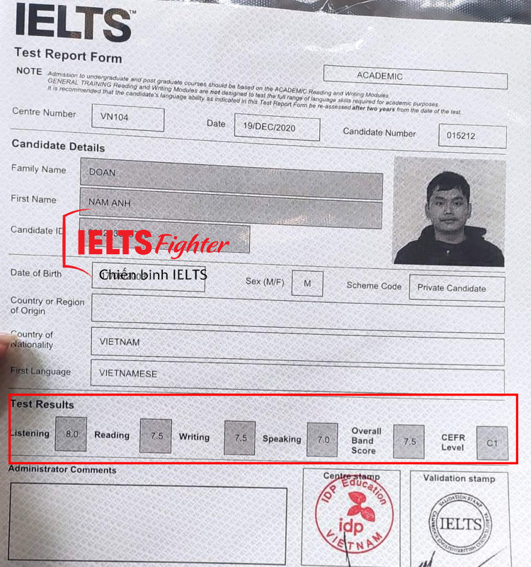 Kinh nghiệm học IELTS 7.5 từ năm lớp 12 như thế nào?